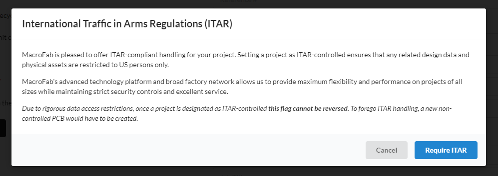 ITAR Compliance